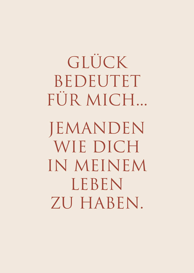 Postkarte "Glück bedeutet für mich…" – WUNDERWORT