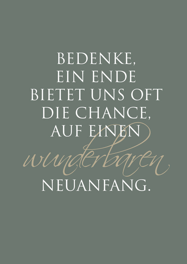 Postkarte "Einen Neuanfang..." – WUNDERWORT